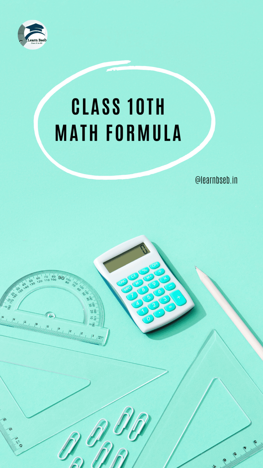 Class 10th Math Formula Learn Bseb